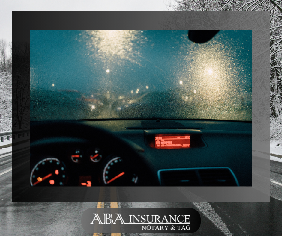 Winter weather can cause driving distractions | ABA Insurance Notary & Tag
